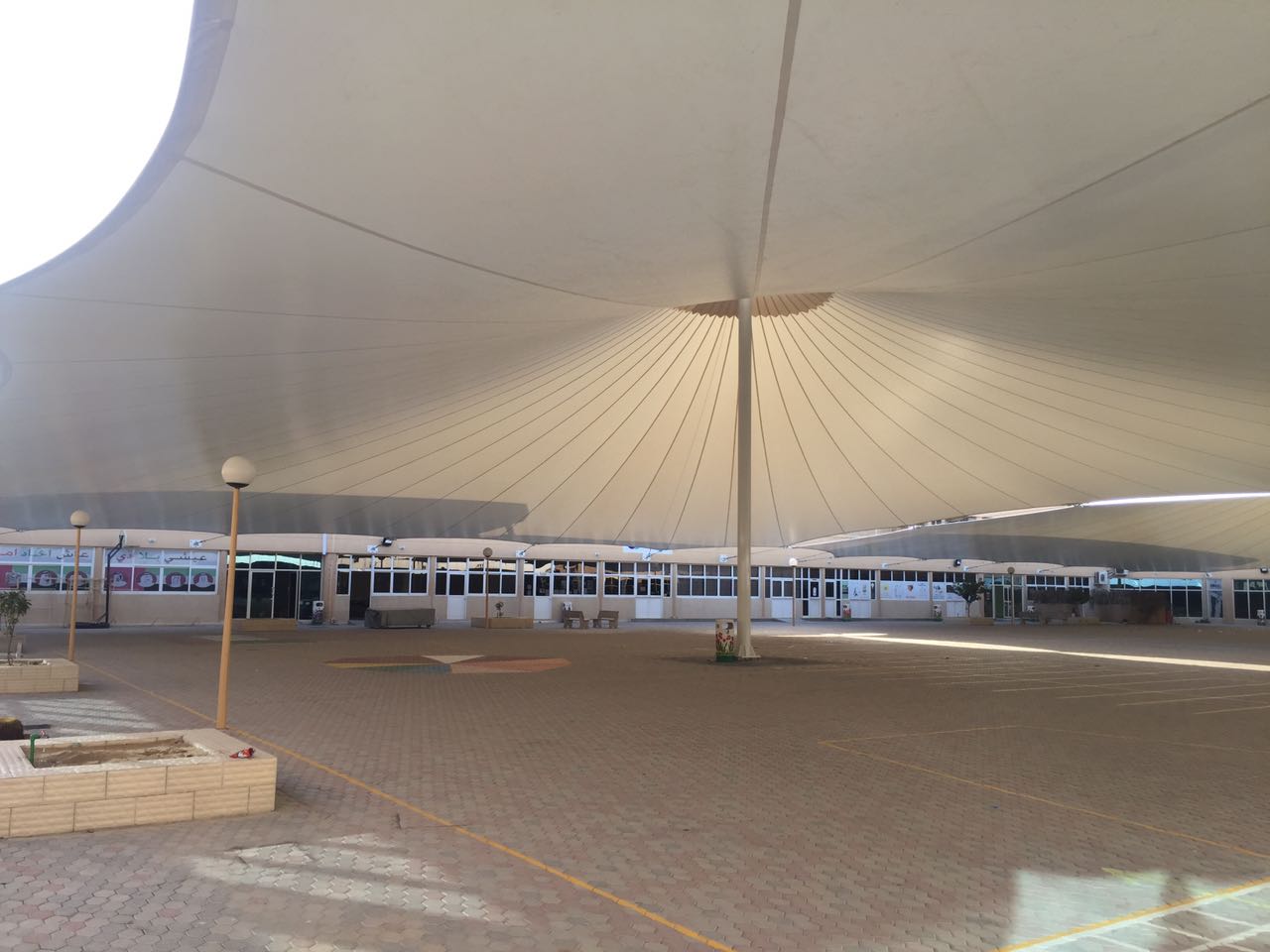 Specific applications for tensile shade structures in educational ...